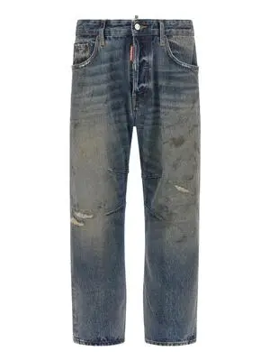 Dsquared2 Kawaii Distressed Relaxed Jeans - Blue