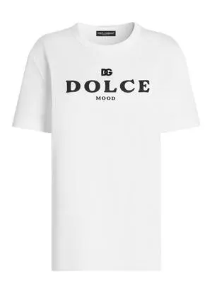 DOLCE & GABBANA Dolce  Gabbana Logo Printed Crewneck T-Shirt