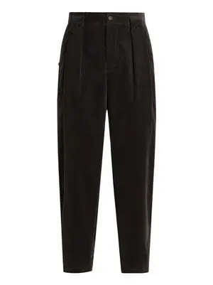 Dolce & Gabbana DOLCE & GABBANA Pleated Velvet Trousers Grey