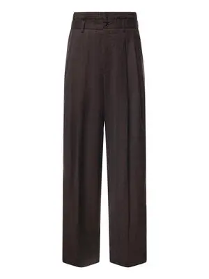 Dolce & Gabbana Pleated Wide-leg Trousers - Black