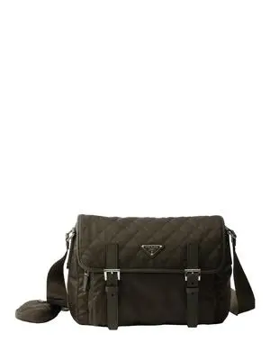 Prada Quilted Re-nylon Shoulder Bag - Forest Green