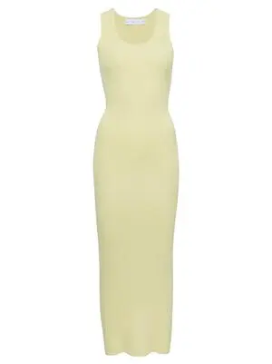 Proenza Schouler Rib Knitted Sleeveless Dress - Light Yellow