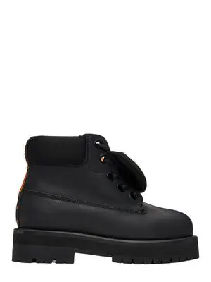 PDFCHANNEL Pdf Lace-up Neoprene-trim Boots - Black