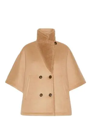 Max Mara Reversible Teddy Bear Cape - Camel