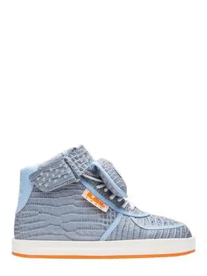 PDFCHANNEL Stella Croc High-top Sneakers - Light Blue