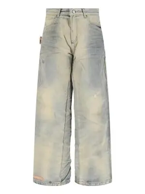 PDFCHANNEL Pdf Wide-leg Jeans - Washed Light Blue