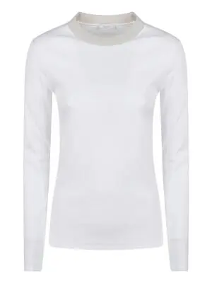 Peserico Long-sleeved Crewneck Jumper - White