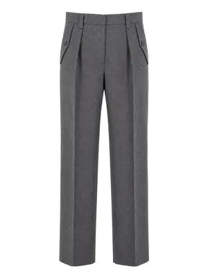 Antonelli Firenze Wide-leg Pleated Trousers - Grey