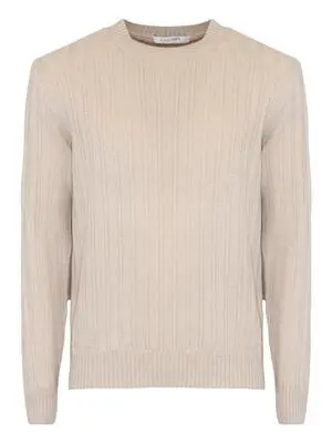 CRUCIANI Ribbed Crew Neck Knitted Pullover - No