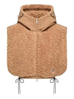 Moncler Teddy Fleece Hooded Padded Bib - No