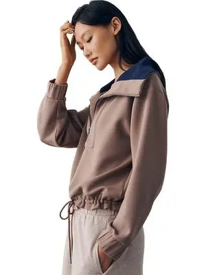 Bernardo Bernardo Quarter-Zip Jacket Taupe