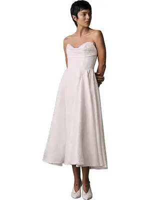 Jenny Yoo Exclusive: X Weddgs Roma Strapless Jacquard Weddg Gown - Ivory