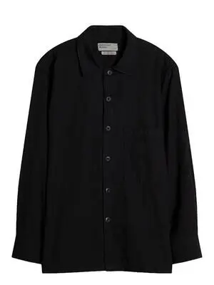 Universal Works Slub Shirting Fatigue Shirt - Black