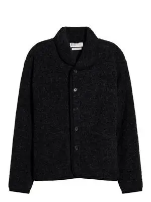 Universal Works Bouclet Fleece Lancaster Jacket - Charcoal