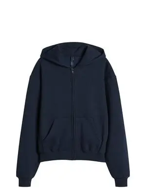 SKIMS Cotton Fleece Classic Zip Up Hoodie - Navy