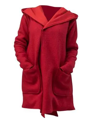 NIKKA PLACE Wool Hooded Cardigan - Red