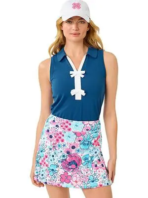 Lilly Pulitzer® Upf 50+ Luxletic Frida Sleeveless Bow Polo - Starlight Navy