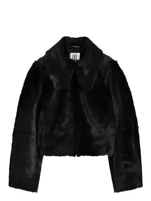 BY MALENE BIRGER Rowani Shearling Calf Jacket - Black