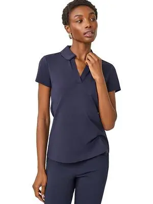Lilly Pulitzer® Frida Scallop Polo - True Navy