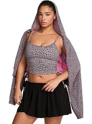 Pink Relay™ Side-ruched Cropped Bra Tank Print