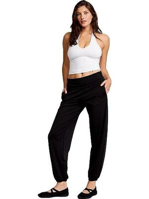 Pink Relay Foldover Jogger Pants - Black