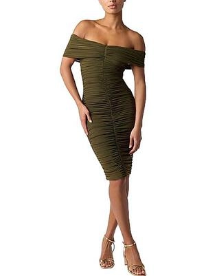 Victoria's Secret Lulus Jackie Ruched Mesh Dress - Green