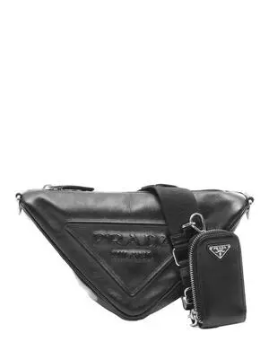 Prada 2000-2013 Grace Lux Triangle Crossbody Bag - Black