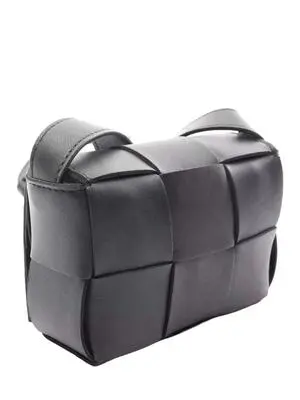 Bottega Veneta Extra Mini Nappa Maxi Intrecciato Cassette Cross Body Bag - Black