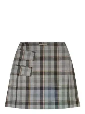 Baum Und Pferdgarten Shanie Checked Mini Skirt - Grey