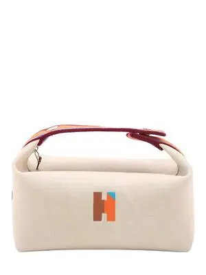 Hermès Toile Bride A Brac H Pavillon Case Vanity Bag - Brown