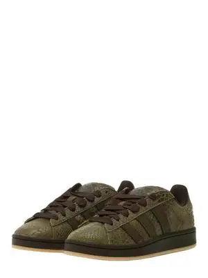 Adidas Campus Snakeskin-effect Sneakers - Green