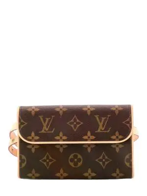 LOUIS VUITTON Florentine Monogram Canvas Belt Bag - Brown