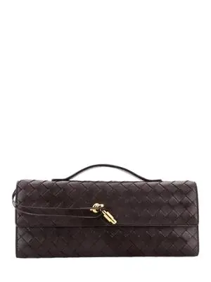 Bottega Veneta Intrecciato Nappa Long Clutch Bag - Brown
