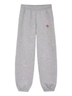 ANINE BING Karter Logo-embroidered Track Pants - Grey