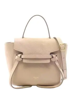 Celine Grained Calfskin Belt Bag Satchel - Neutrals