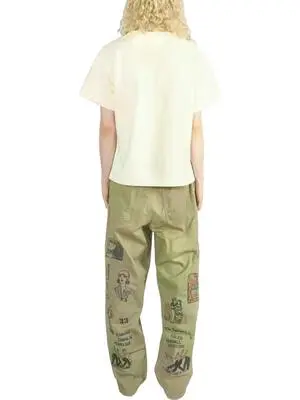 SAMUEL ZELIG Duffle Embroidered Trousers - Neutrals