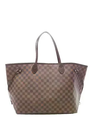 LOUIS VUITTON Damier Ebene Neverfull Gm Tote Bag - Brown