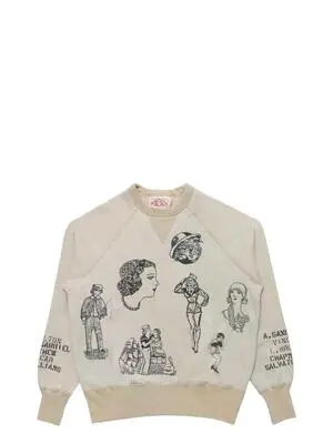 SAMUEL ZELIG Duffle Graphic-print Sweatshirt - Grey
