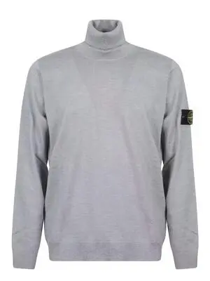 Stone Island Pure Rws Wool Turtleneck Jumper - Grey
