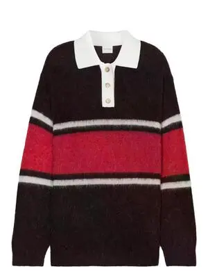 Closed Rugby-stripe Polo Sweater - Brown