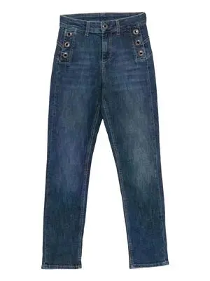Liu Jo Button-detail Denim Jeans - Blue