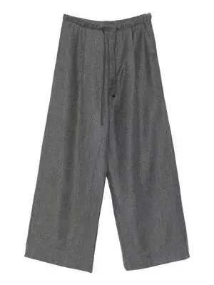 Soeur Hugues Drawstring Wool Trousers - Grey