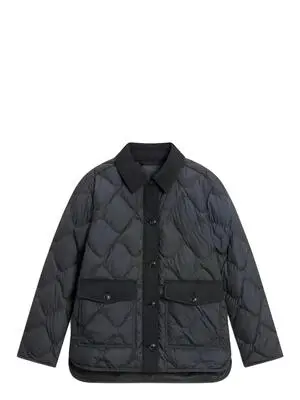 Woolrich Heritage Quilted Stand-Up Collar Jacket Black