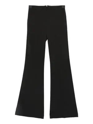 Imperial Satin-trim Flared Trousers - Black
