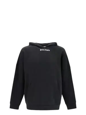 Palm Angels Logo-print Hoodie - Black