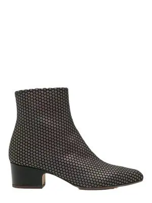 Chie Mihara Croc-effect Leather Ankle Boots - Black