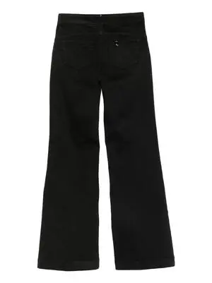 Liu Jo Button-embellished Flared Jeans - Black