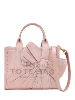 Marc Jacobs Cotton Canvas Crossbody Tote With Oversized Bow - Pink