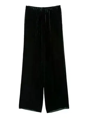 Antonelli Firenze Tazio Velvet Palazzo Pants - Green