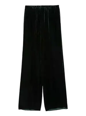 Antonelli Firenze Tazio Velvet Palazzo Pants - Green